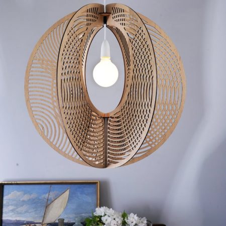 Australian Hoop Timber Pendant (Eco Timber Veneer) - Lumera Living