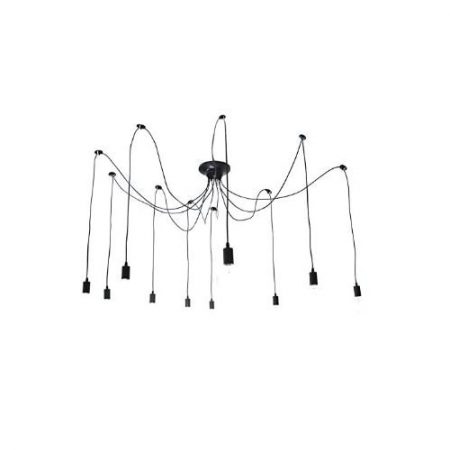 Industrial Octopus Pendant Light Feature (Black) - Lumera Living