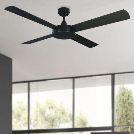 Mercator AC Luna Ceiling Fan 52 inch. Black | Lumera Living Australia