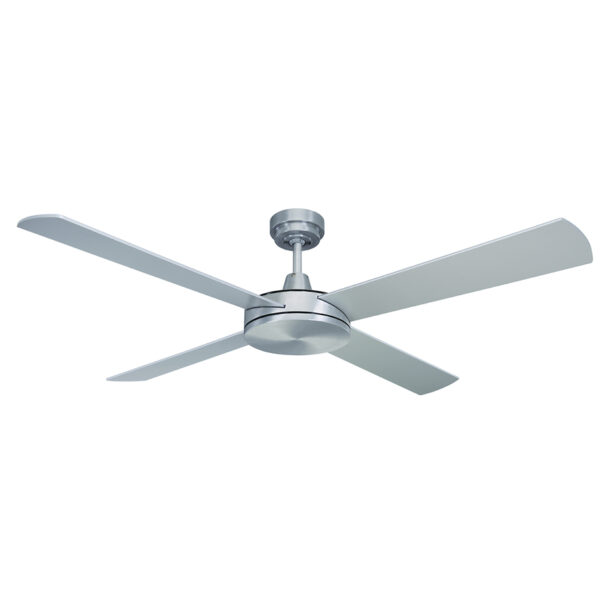 Mercator AC Luna Ceiling Fan 52 inch. Brushed Steel & Silver blades ...