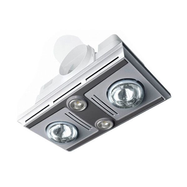 Garrison 2 Exhaust Fan: 3 in 1 with LED Light (Silver) - Lumera Living