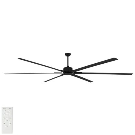 Hercules Max Ceiling Fan: DC Motor 120″ with Remote (Black) - Lumera Living