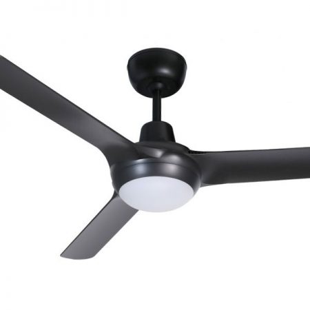Spyda Ceiling Fan with LED Light 50" (125cm) Black - Lumera Living
