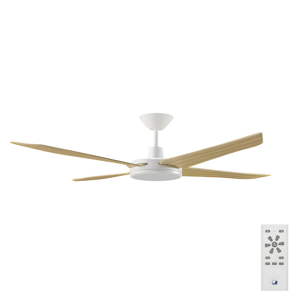 Airborne DC Enviro Ceiling Fan 60 inch. White & Bamboo | Lumera Living