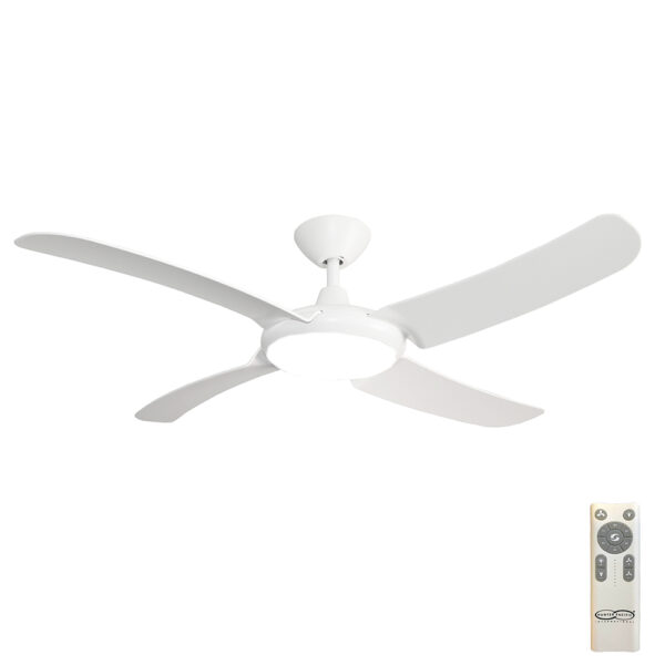 Hunter Pacific DC Icon Ceiling Fan 54 inch with LED Light. White ...